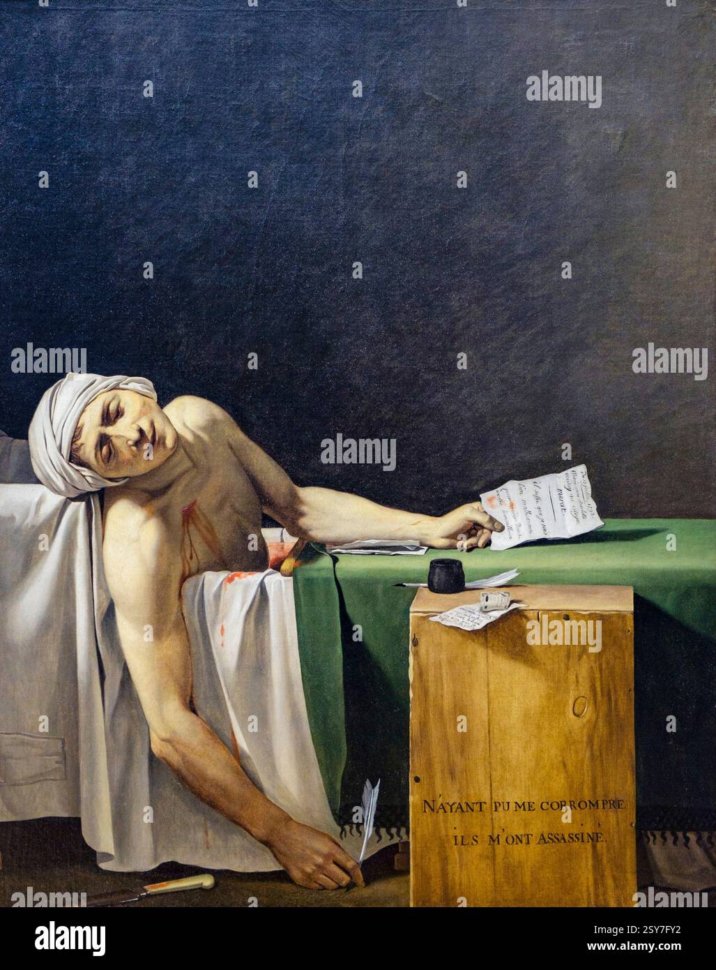The death of Marat,Jacques-Louis David, 1793, oil on canvas ...