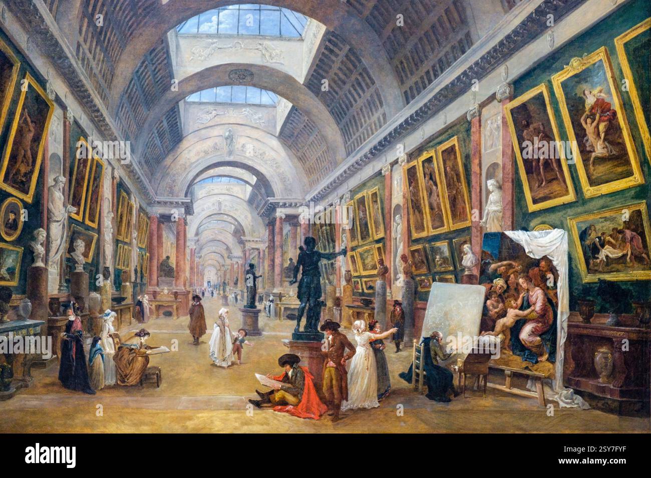 Design for the Grand Gallery of the Louvre (1796), Hubert Robert ...