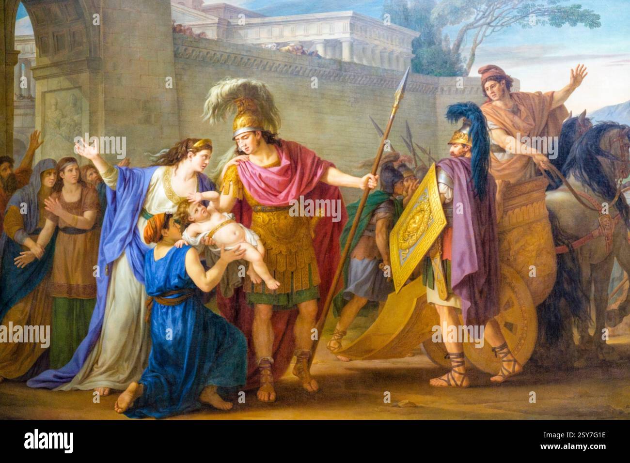The Farewell of Hector and Andromache, Joseph Marie Vien, Louvre Museum ...