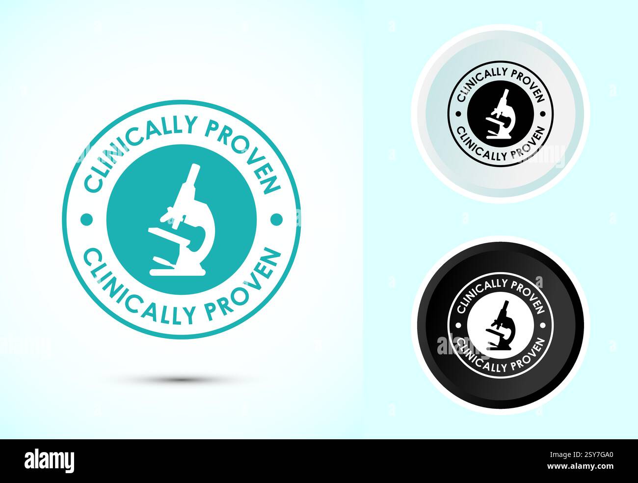 Clinically proven icon design illustration, Clinically tested label ...