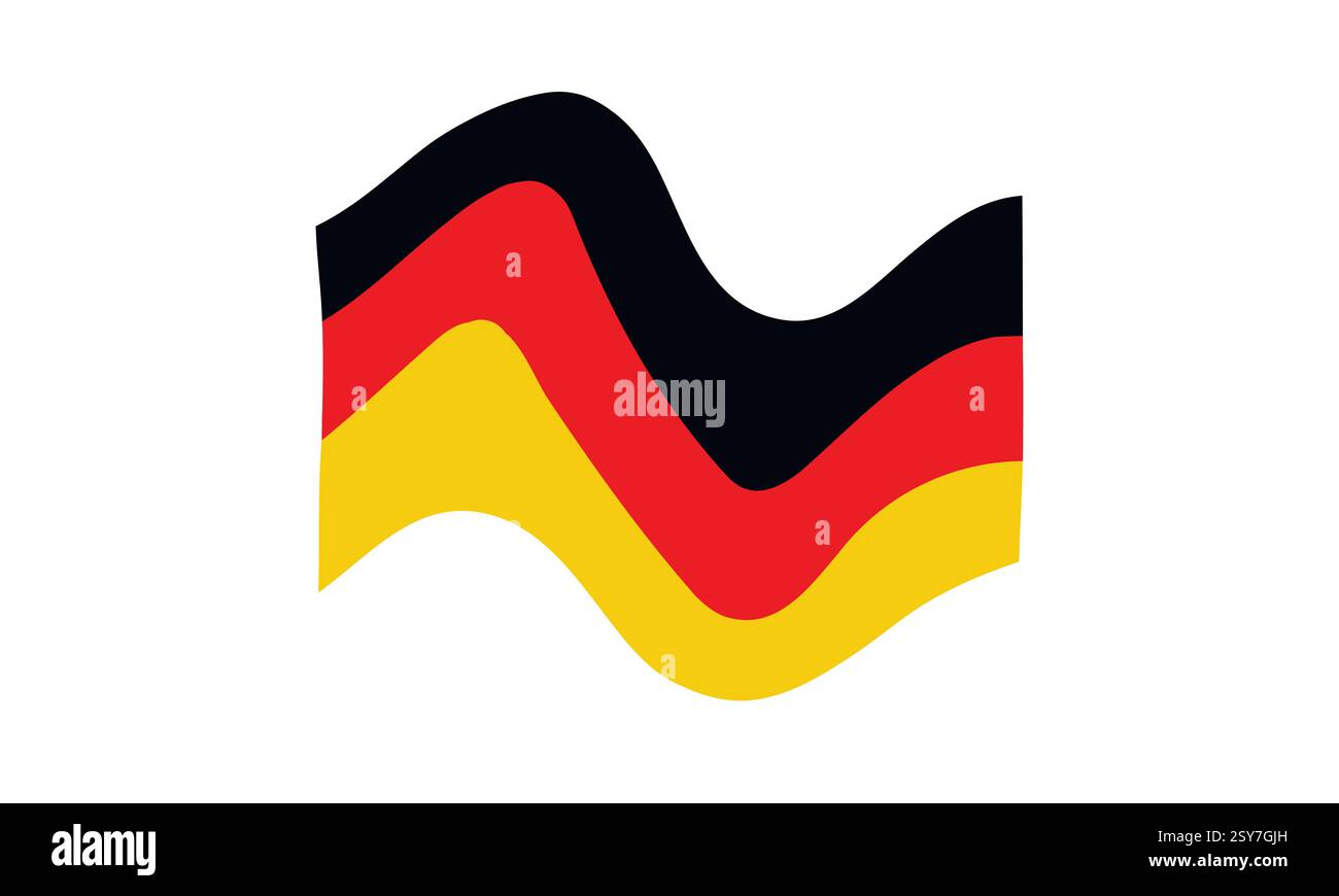 Flag of Germany. German national symbol in official colors. Template ...