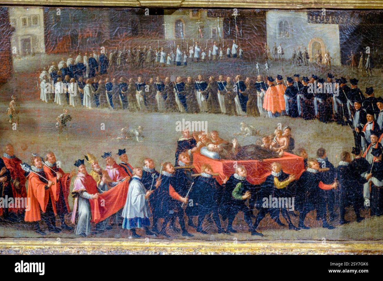 Burial scene of Ramon Llull, baroque altarpiece dedicated to Ramon ...