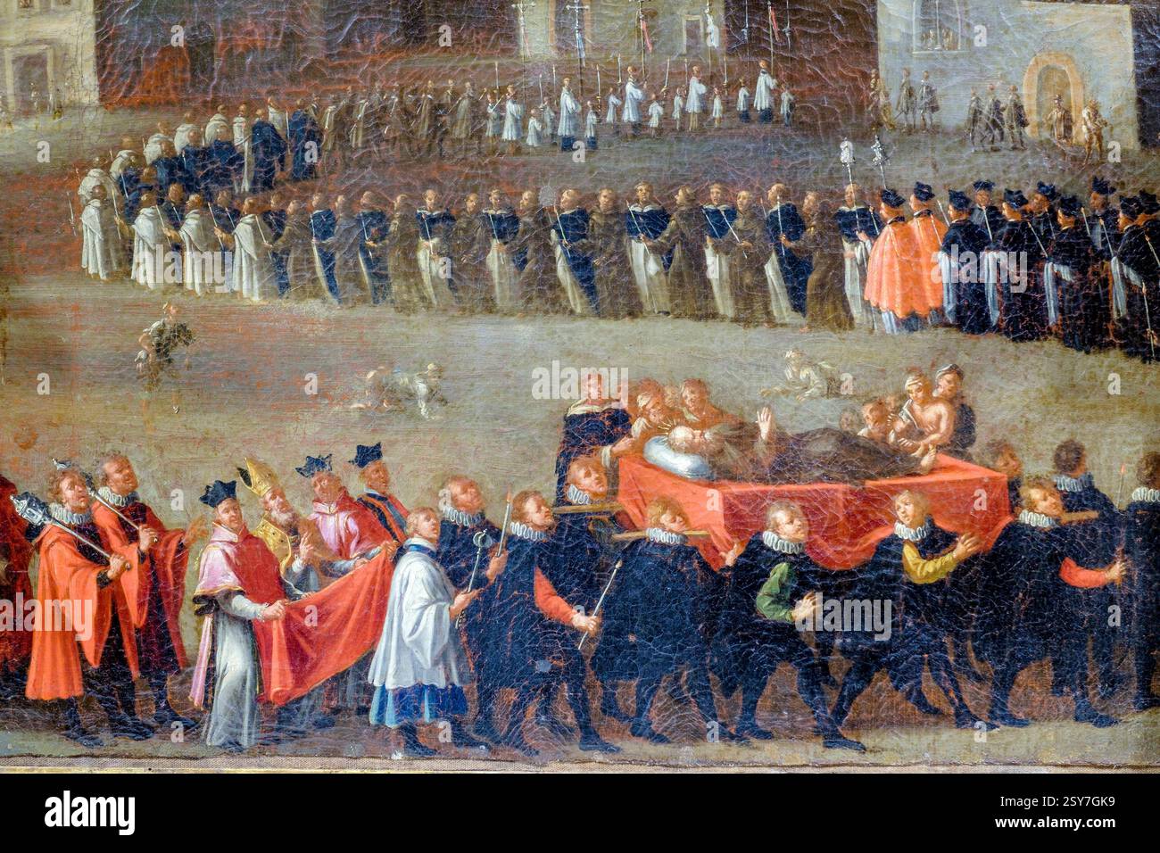 Burial scene of Ramon Llull, baroque altarpiece dedicated to Ramon ...