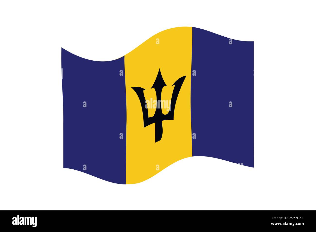 Flag of Barbados. National symbol in official colors. Template icon ...