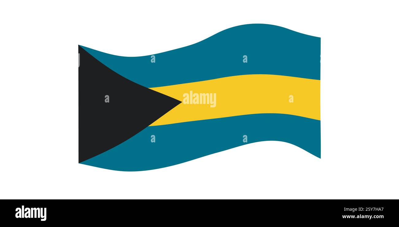 Flag of Bahamas. National symbol in official colors. Template icon ...