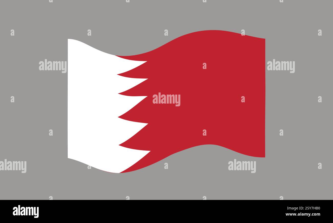 Flag of Bahrain. National symbol in official colors. Template icon ...