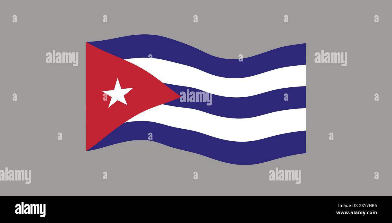 Flag of Cuba. Cuban national symbol in official colors. Template icon ...