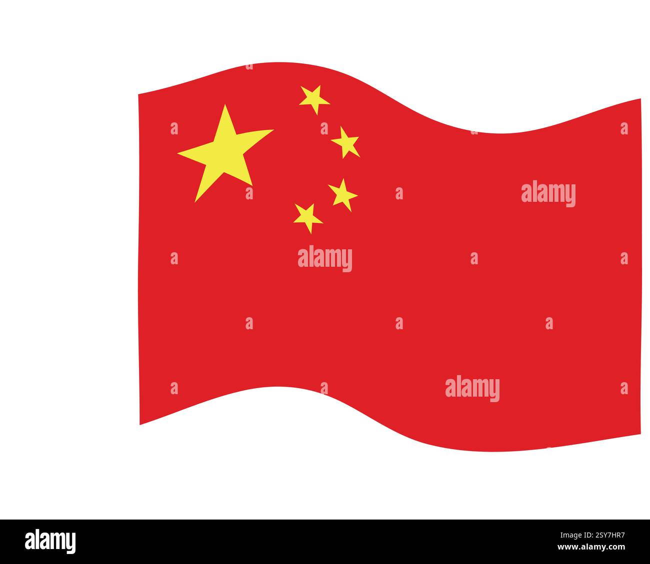 Flag of China. Chinese national symbol in official colors. Template ...