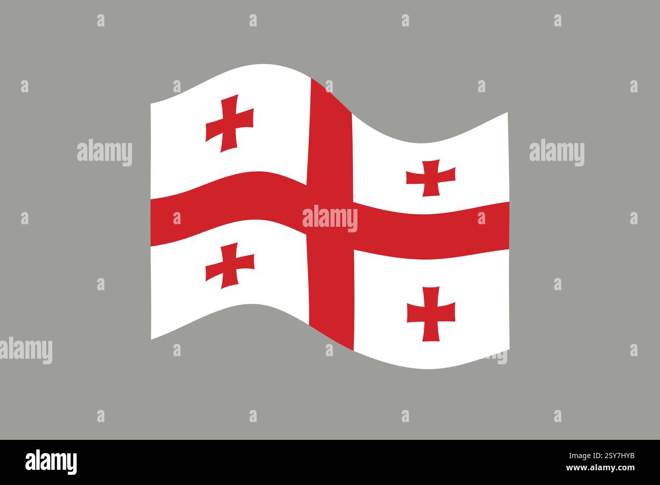 Flag of Georgia. Georgian national symbol in official colors. Template ...