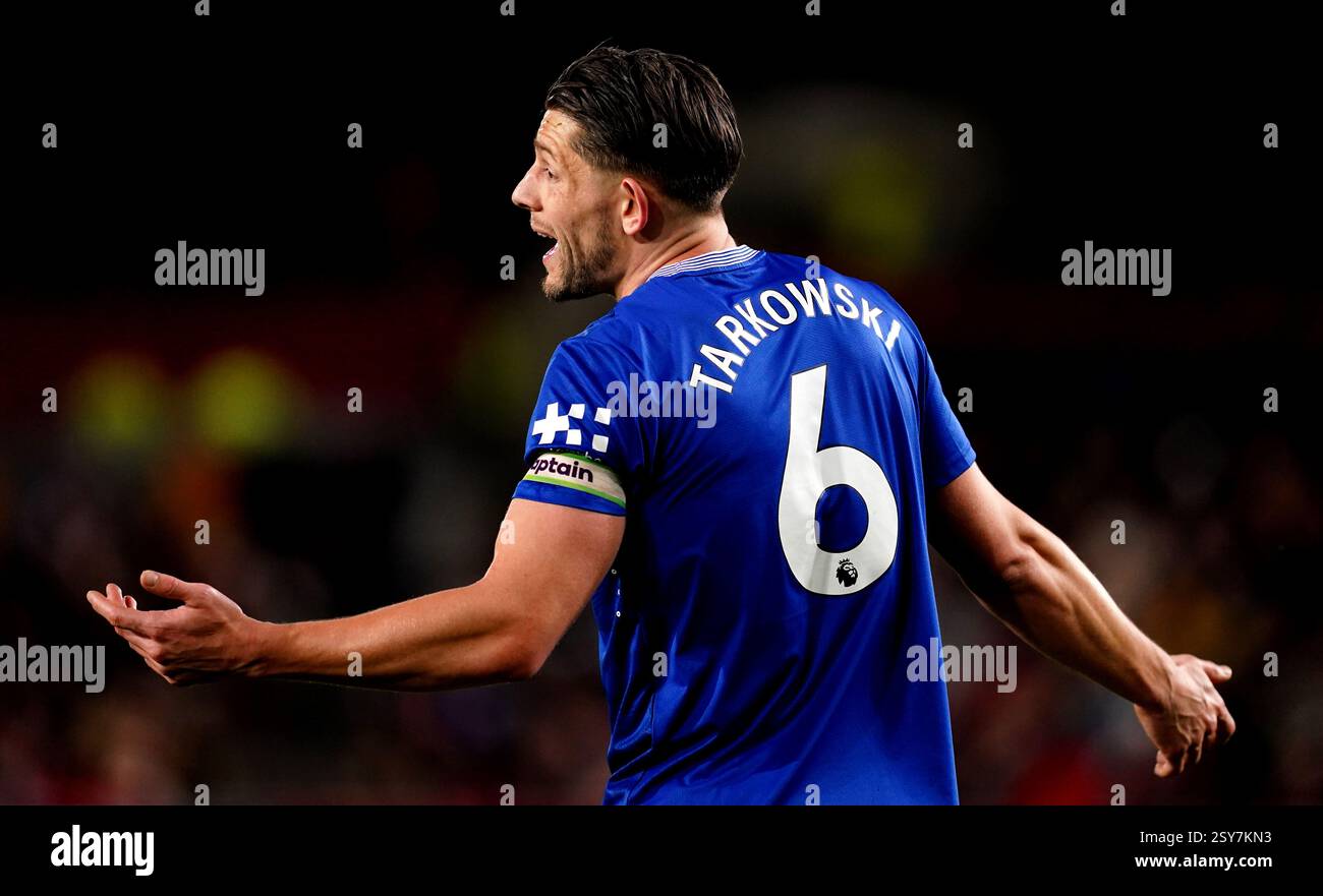 Everton's James Tarkowski during the Premier League match at Gtech ...
