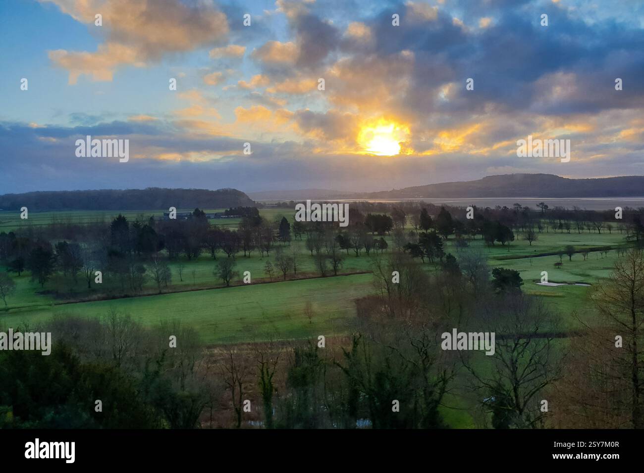 Beautiful sunrise over the countryside in Cumbria, UK Stock Photo - Alamy