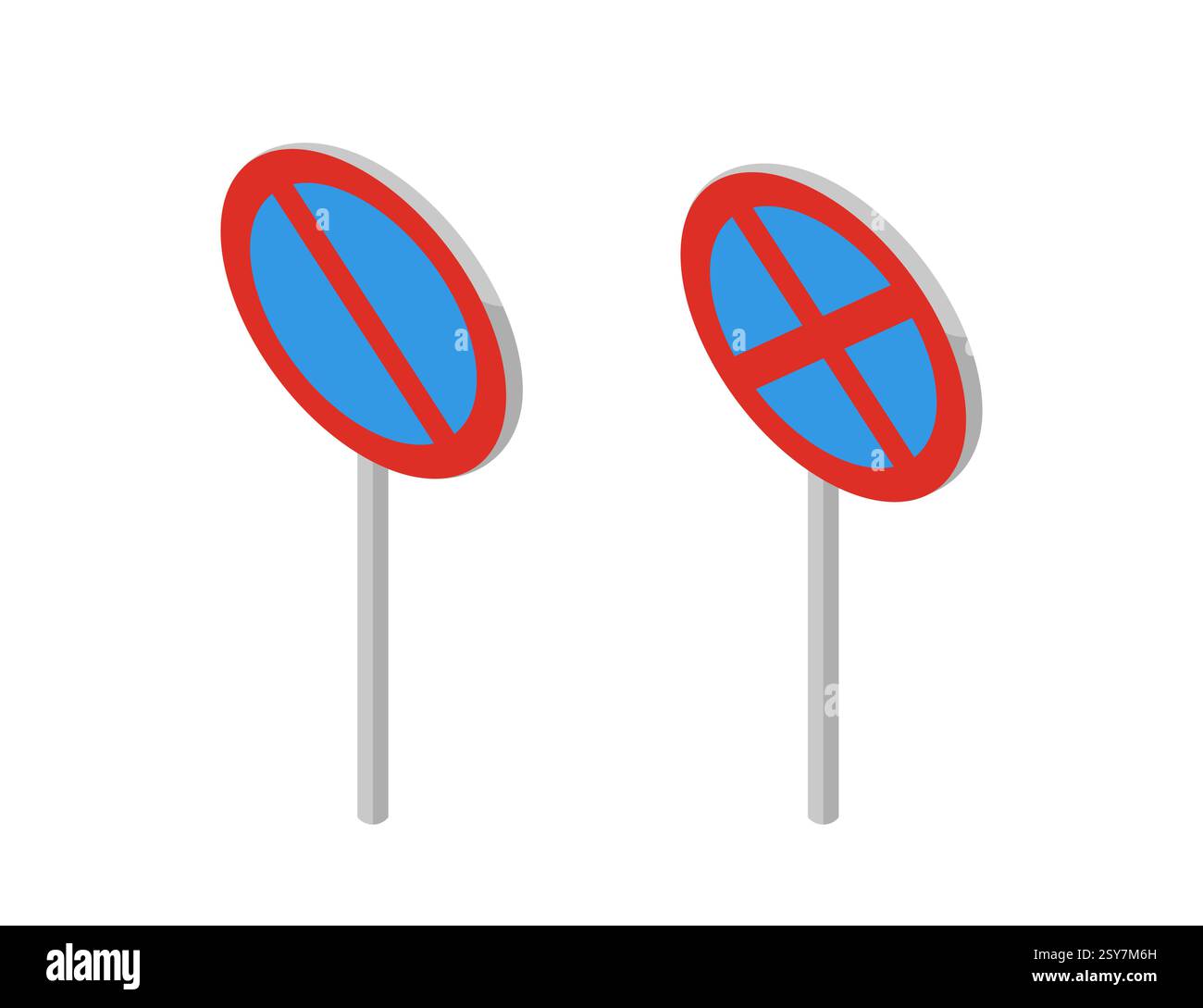 Circular red blue traffic Cut Out Stock Images & Pictures - Alamy