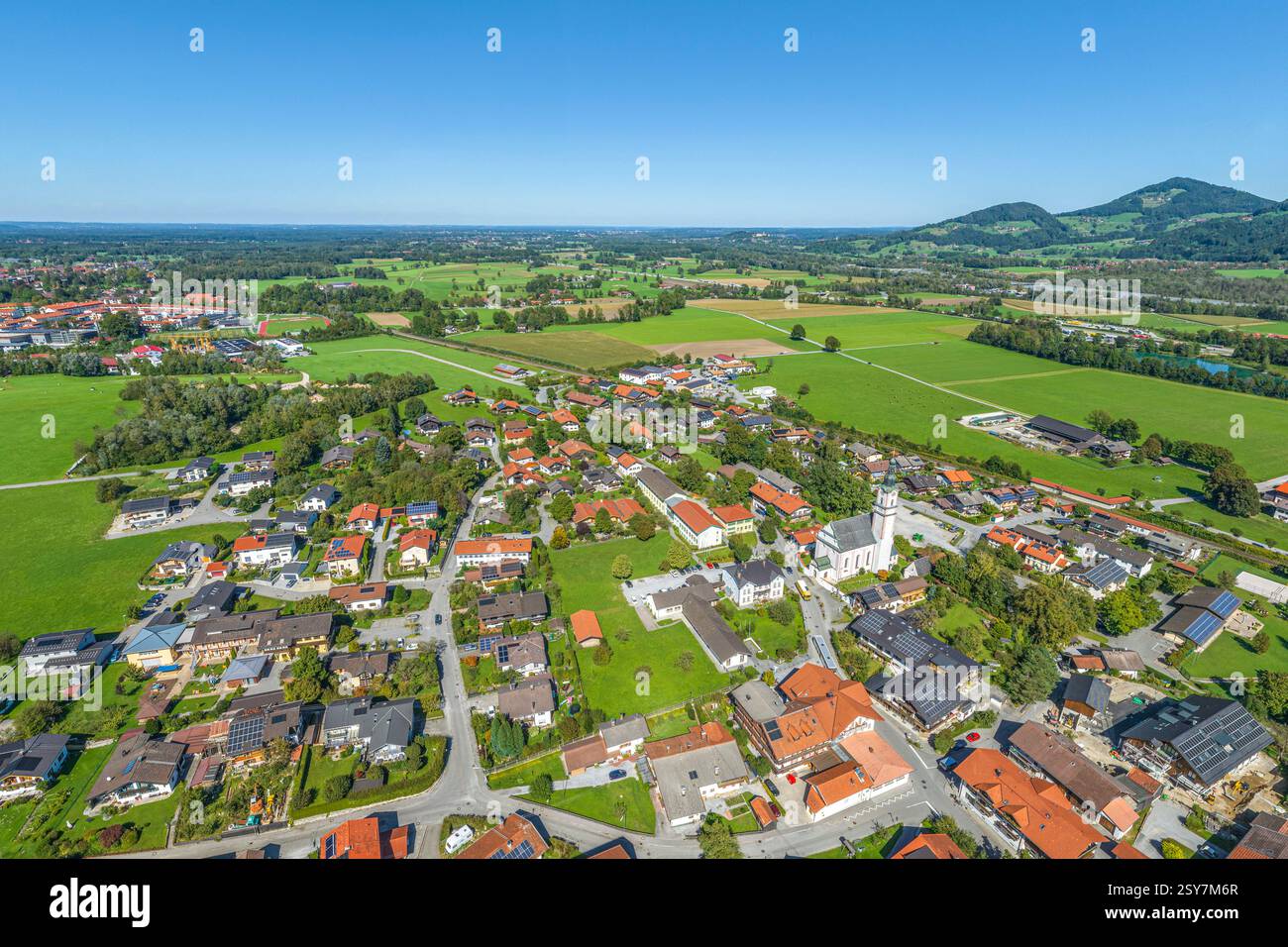 The Upper Bavarian Inn Valley around the municipality of Flintsbach in ...