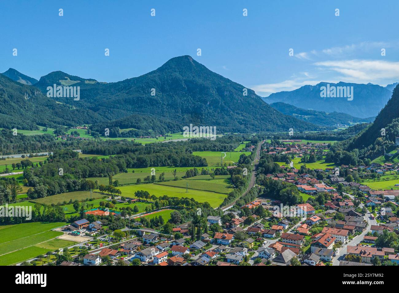The Upper Bavarian Inn Valley around the municipality of Flintsbach in ...