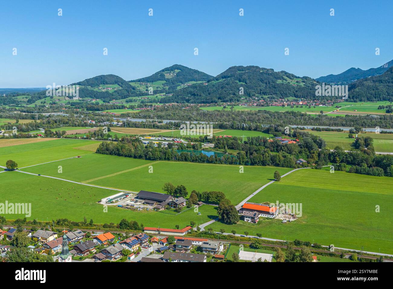 The Upper Bavarian Inn Valley around the municipality of Flintsbach in ...