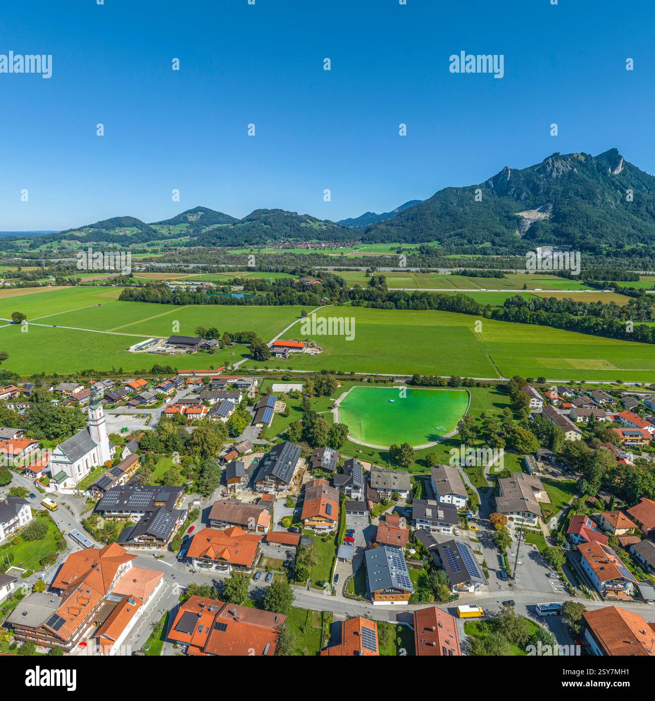 The Upper Bavarian Inn Valley around the municipality of Flintsbach in ...