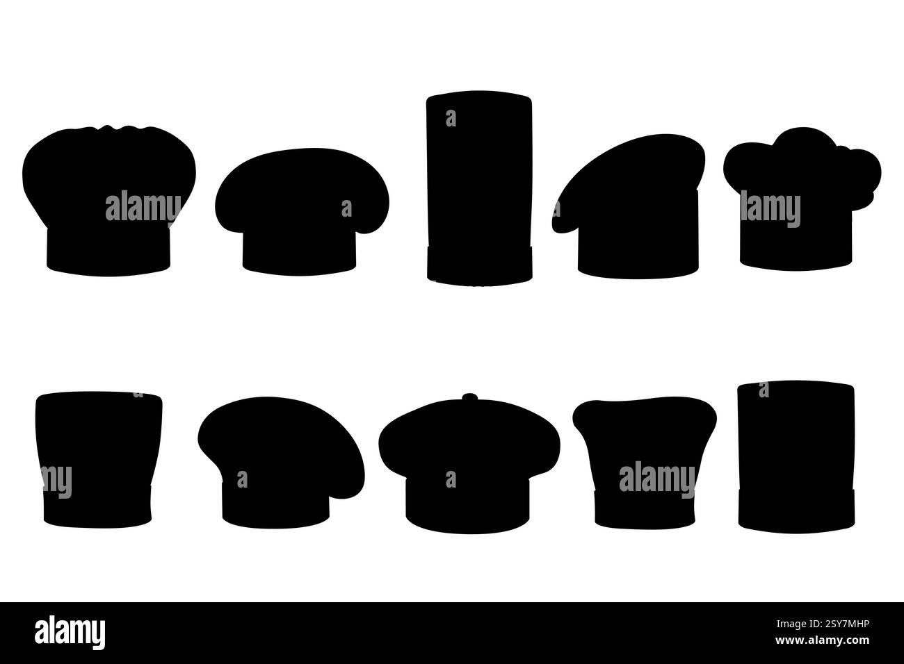 Tall chef hat and object Stock Vector Images - Alamy