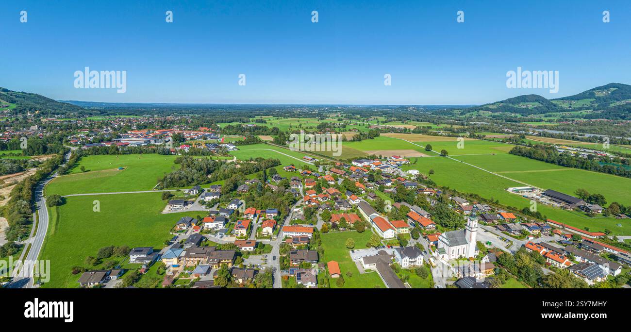 The Upper Bavarian Inn Valley around the municipality of Flintsbach in ...
