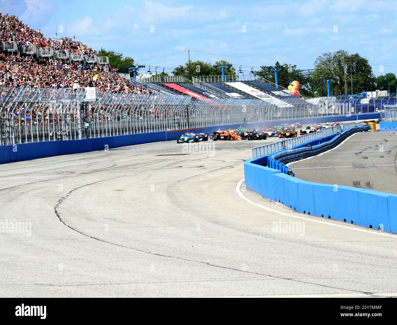 Milwaukee Wisconsin - September 1, 2024: Race Start INDYCAR Hy-Vee ...