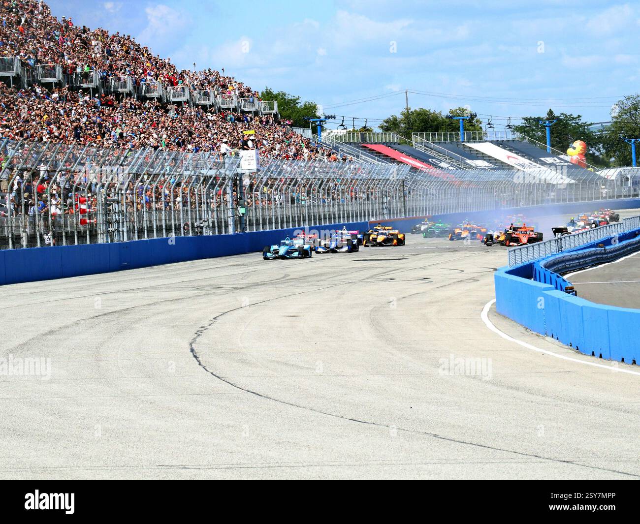 Milwaukee Wisconsin - September 1, 2024: Race Start INDYCAR Hy-Vee ...