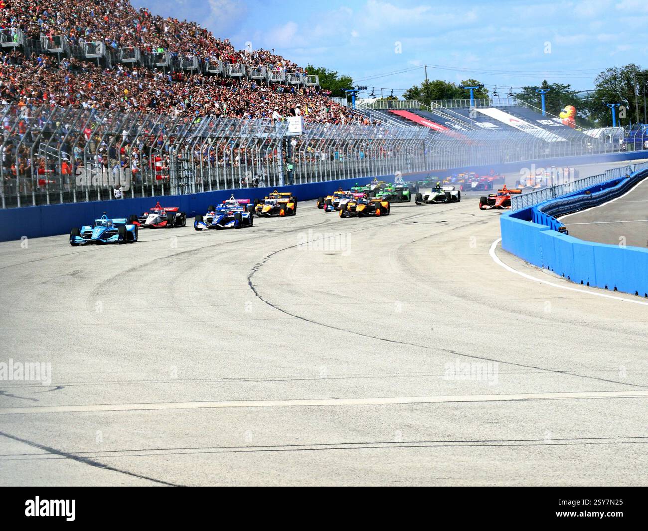 Milwaukee Wisconsin - September 1, 2024: Race Start INDYCAR Hy-Vee ...