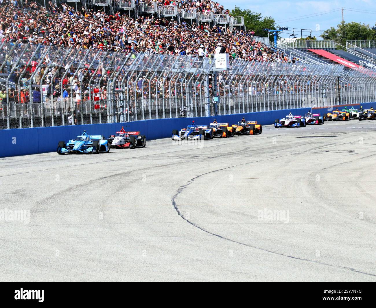 Milwaukee Wisconsin - September 1, 2024: Race Start INDYCAR Hy-Vee ...