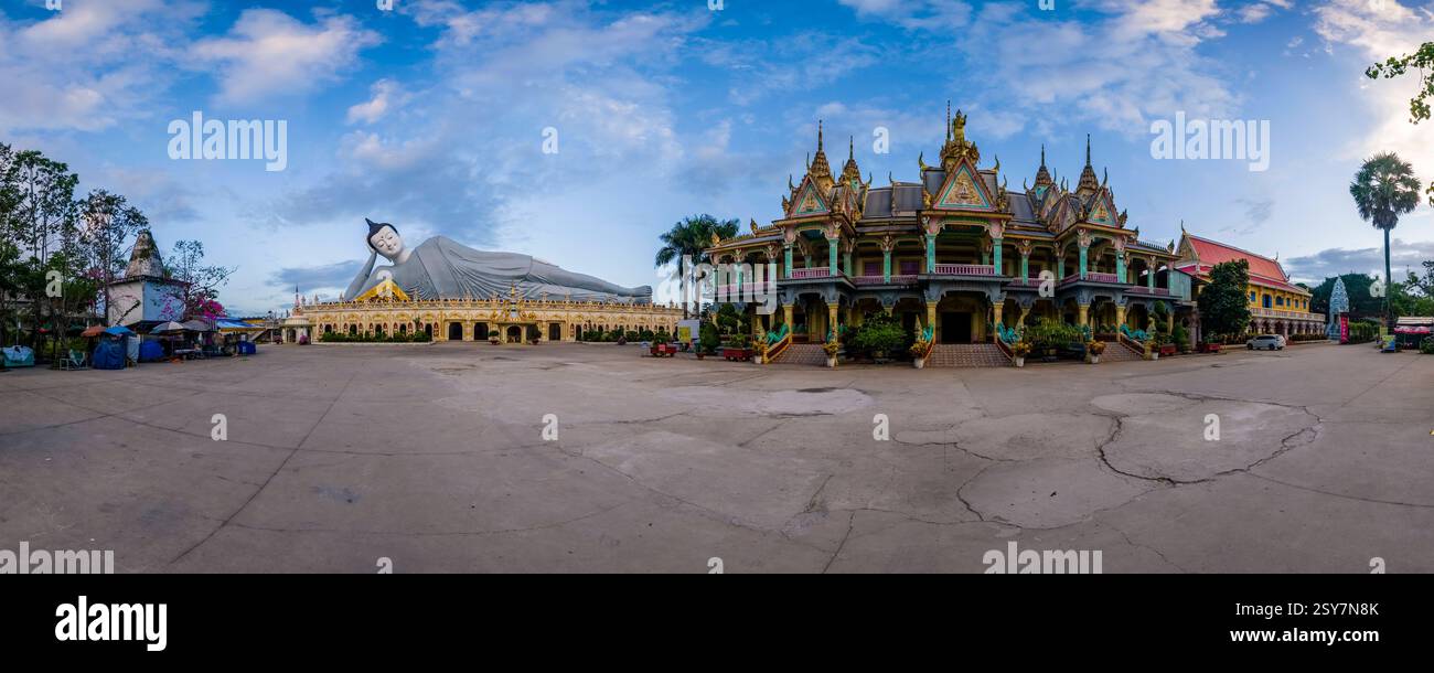 Panoramic view of the building of Som Rong Pagoda, Chùa Som Rong and ...