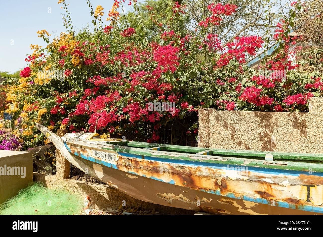 Fishing village at Atlantic ocean coast in Popenguine-Ndayane town in ...