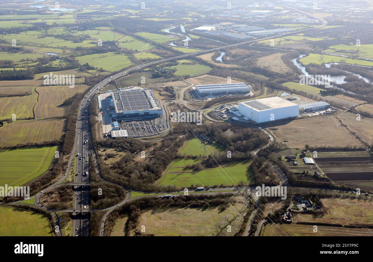 aerial view of the Amazon DSA6 warehouse & the NewCold refrigerated ...
