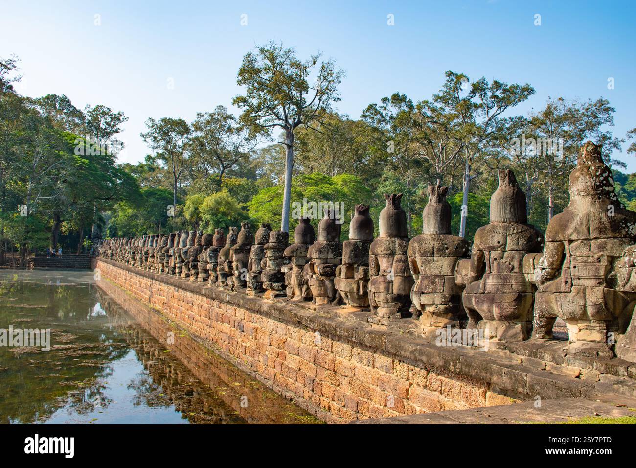 Exploring the Bayon temples at the archaeological sites in Cambodia ...