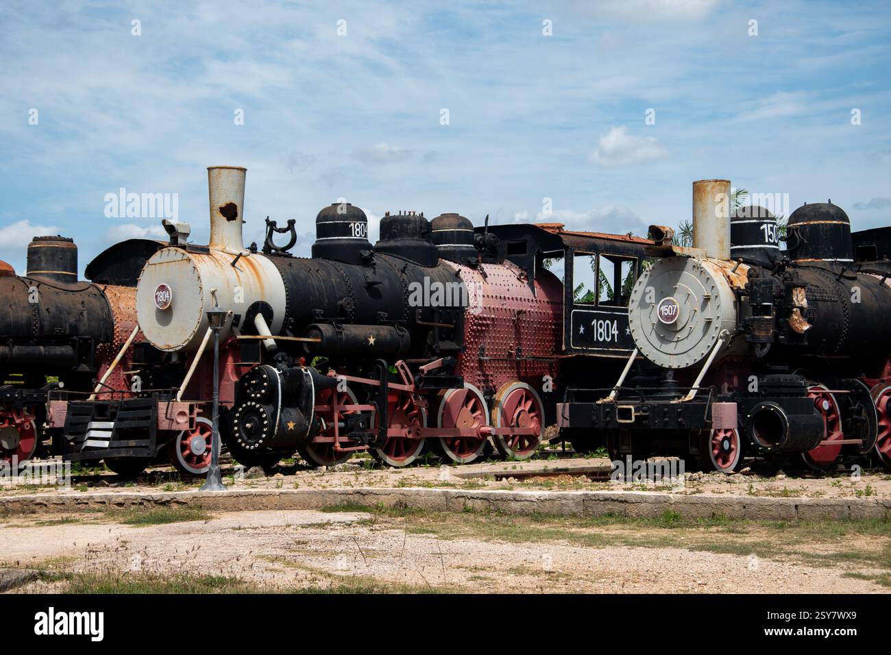 Old vintage steam engine locomotives that were used on sugar ...