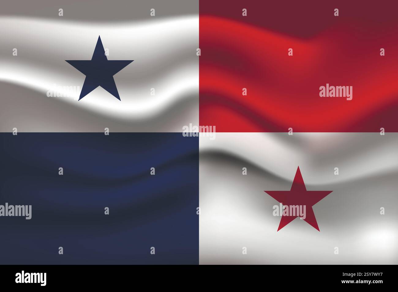 Flag of Panama. National symbol in official colors. Template icon ...
