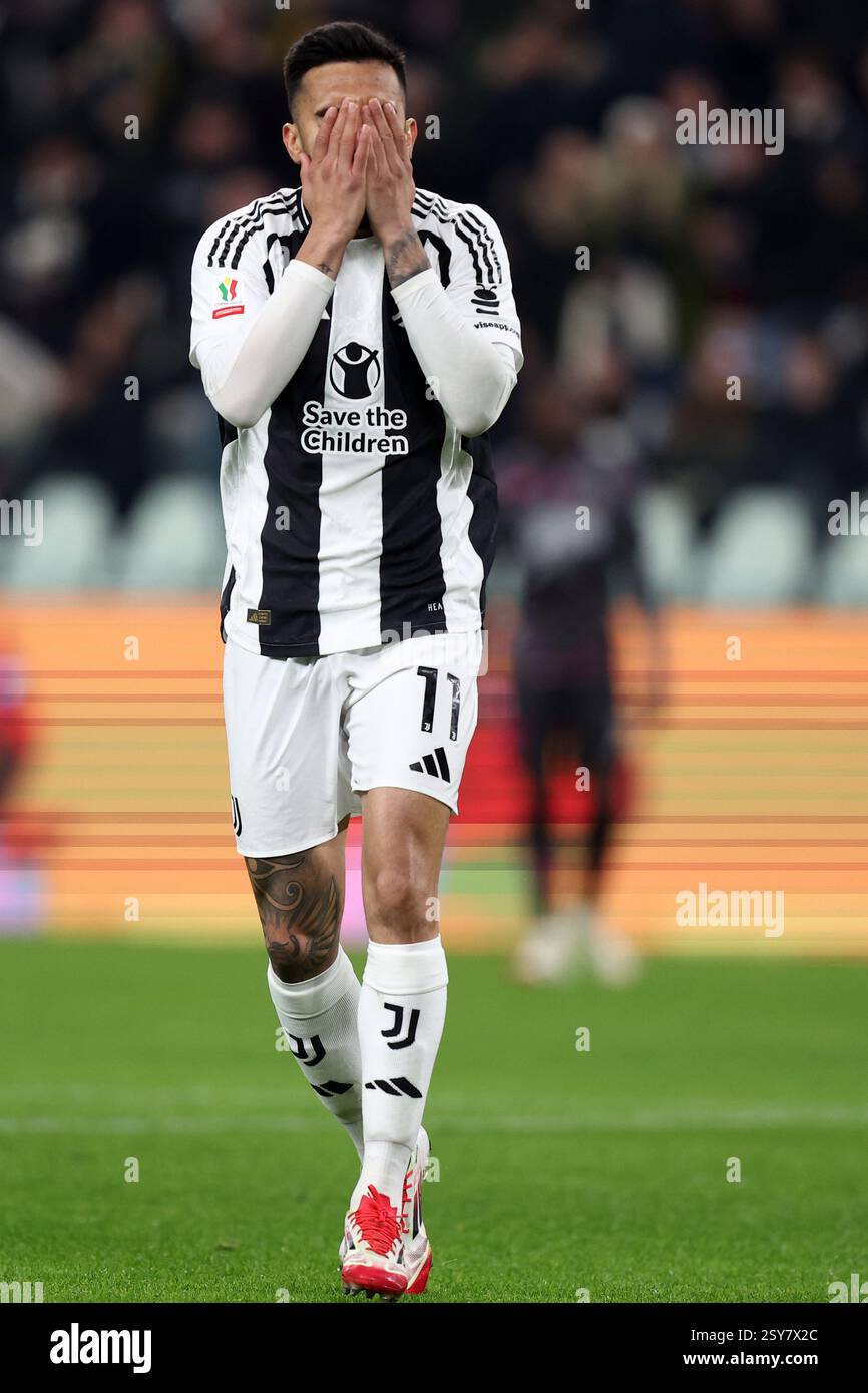 Torino, Italy. 26th Feb, 2025. Nico Gonzalez of Juventus Fc looks ...