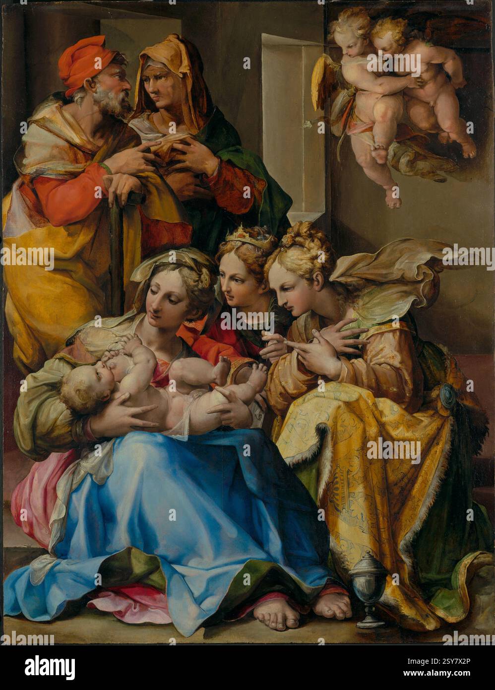 Holy Family with Saints Anne, Catherine of Alexandria, and Mary ...