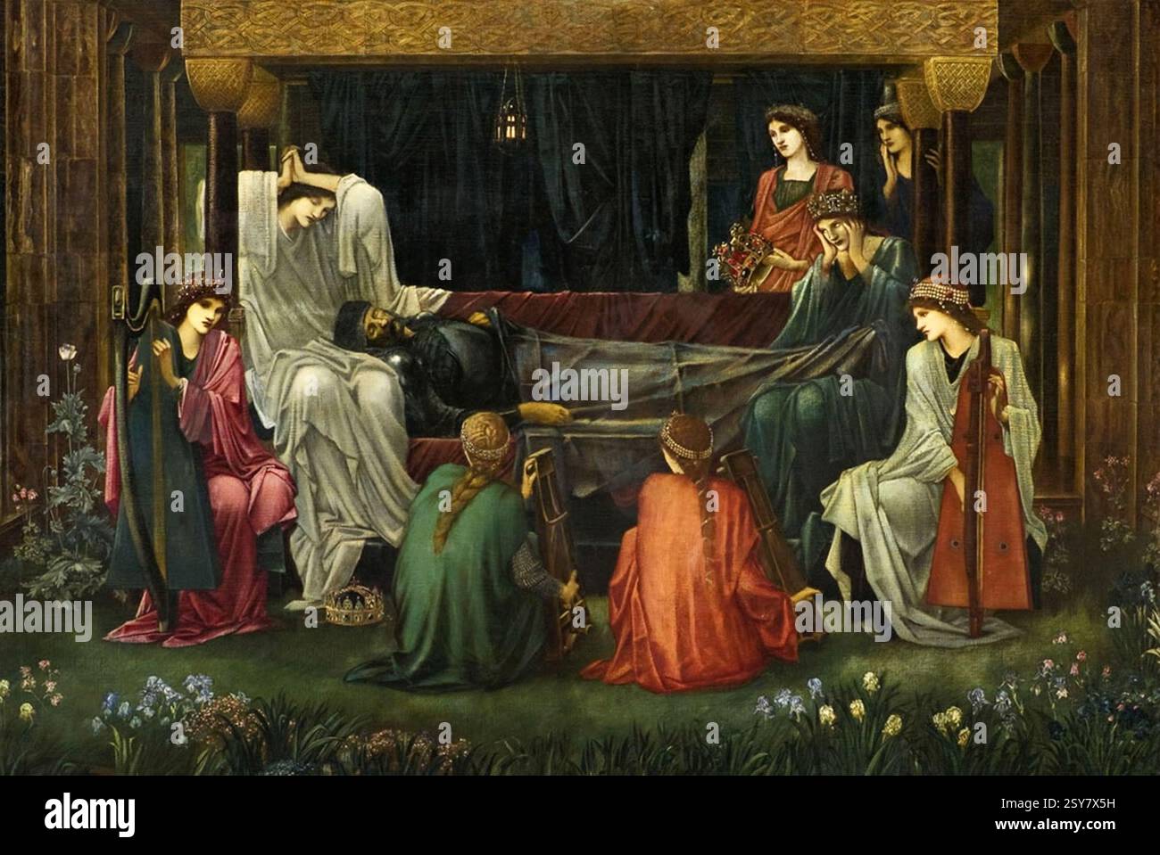 Burne-Jones' The Last Sleep of Arthur in Avalon (between 1881 and 1898), at Museo de Arte de ...