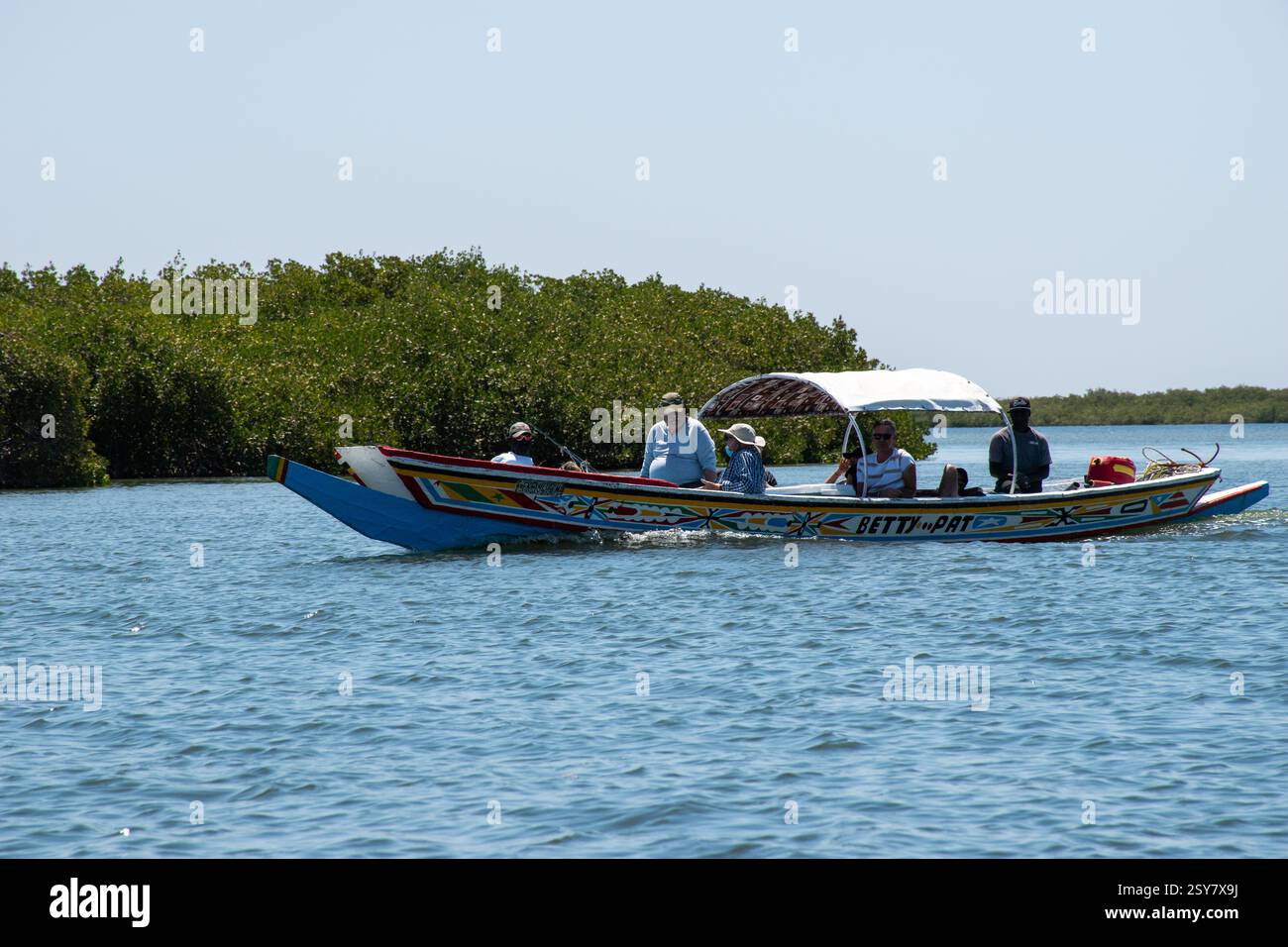 Exploring the Saloum River Delta by boat in Senegal Stock Photo - Alamy