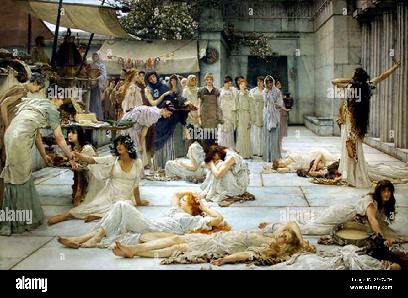 Sir Lawrence Alma-Tadema 30 / 45 The Women of Amphissa (1887 Stock ...