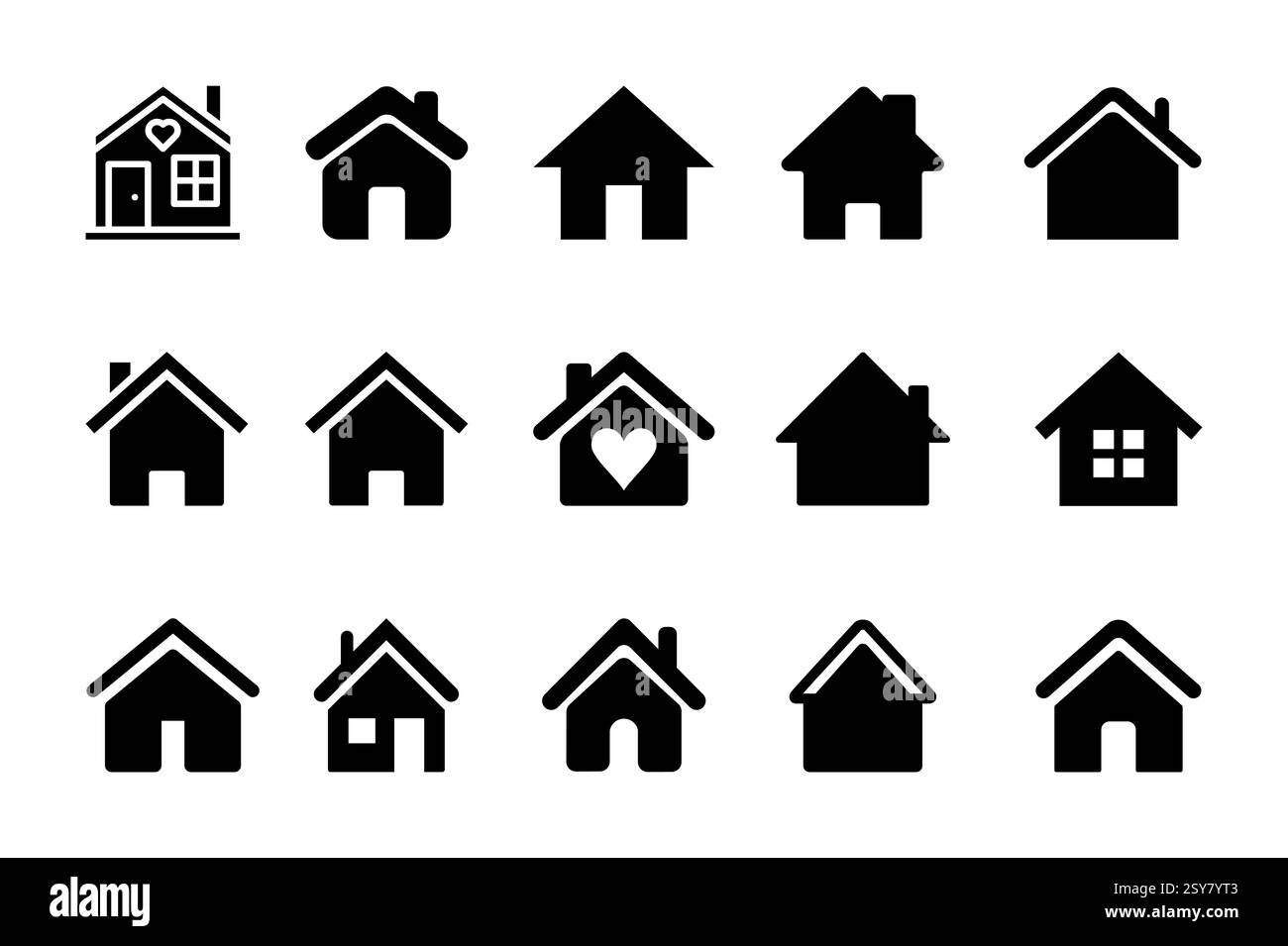 Home telephone icon black Stock Vector Images - Alamy