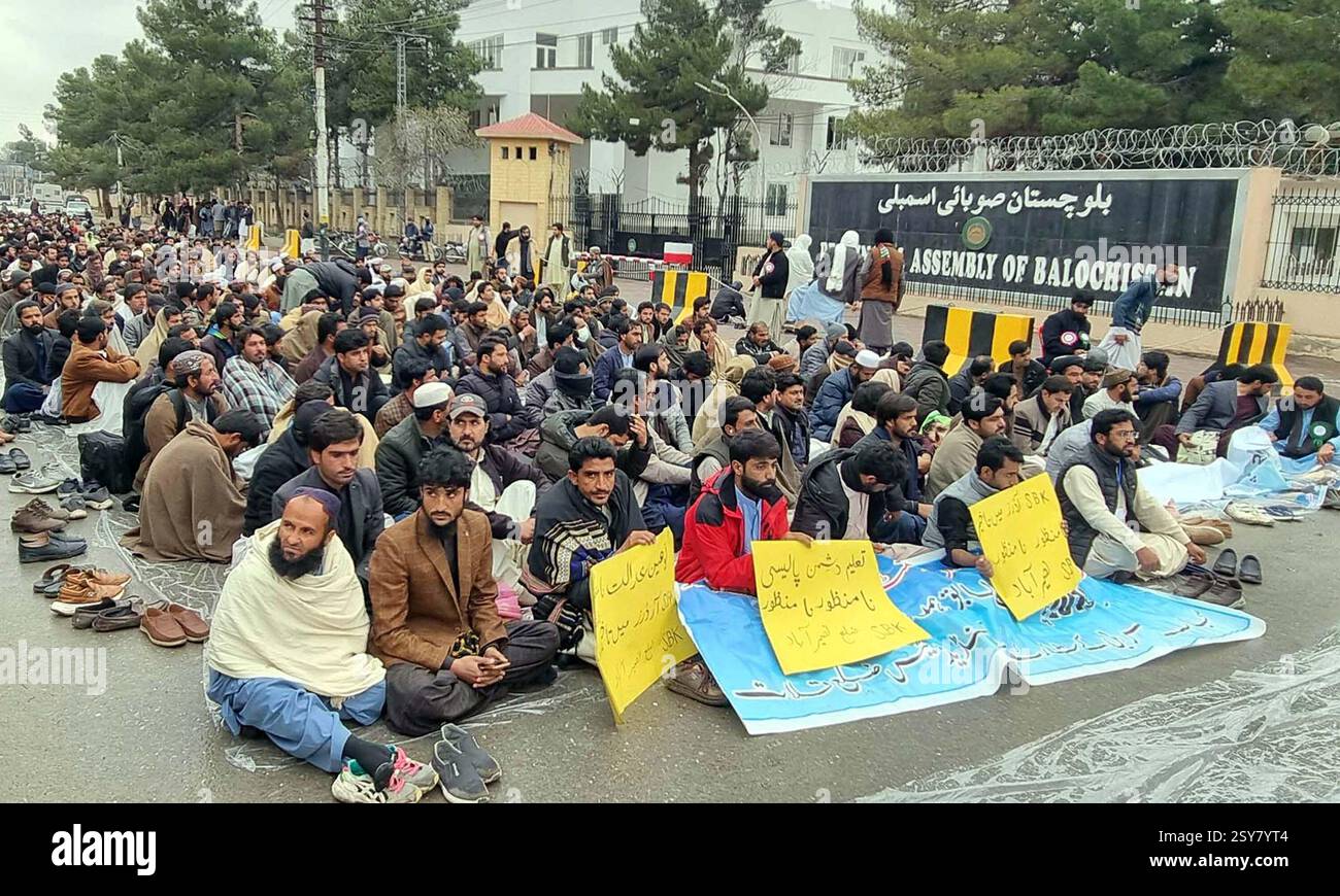 QUETTA, PAKISTAN, FEB 27: Short list candidates of S-B-K are holding ...