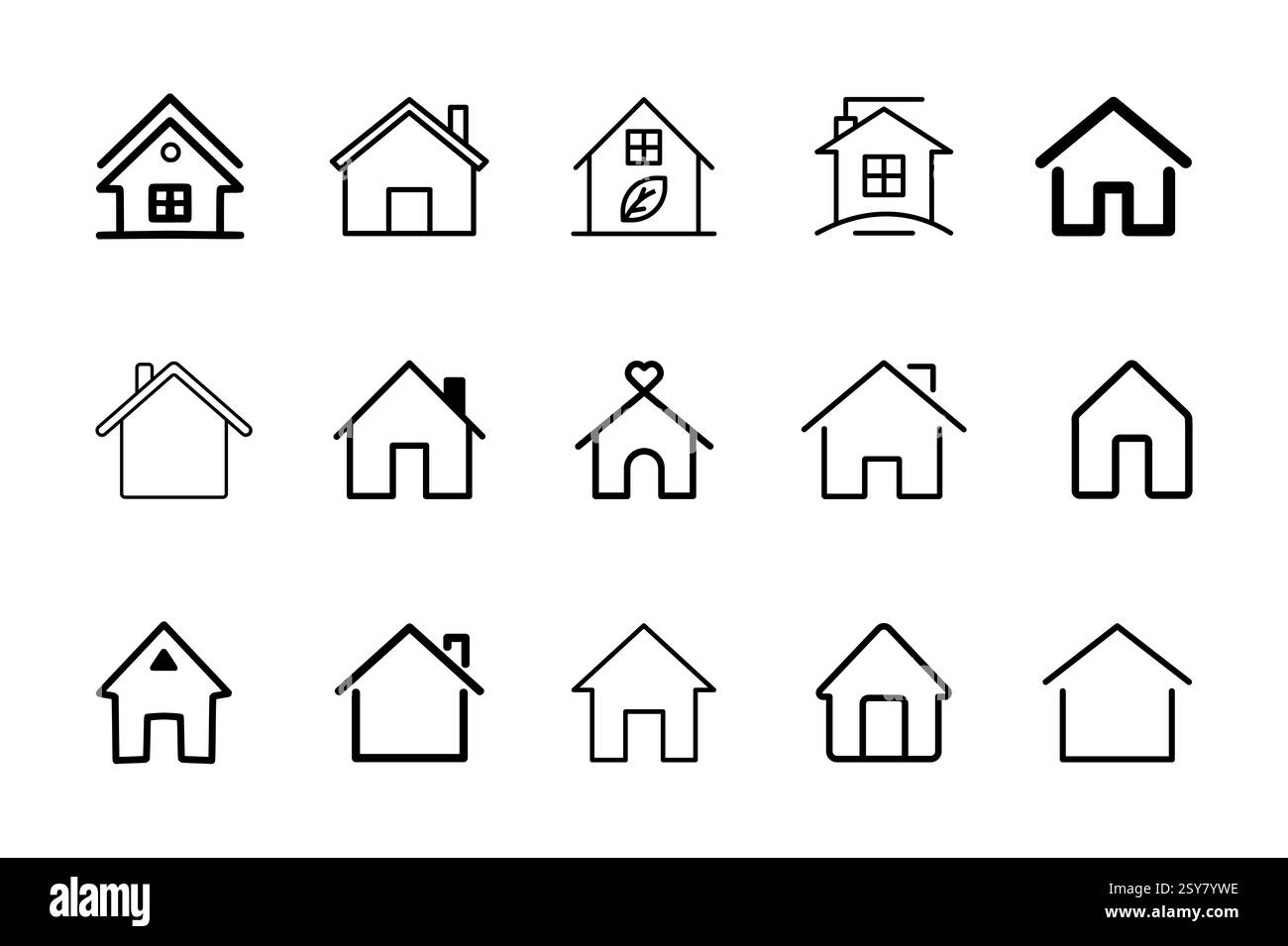 Home icon set isolated Vector illustration Stock Vector Image & Art - Alamy