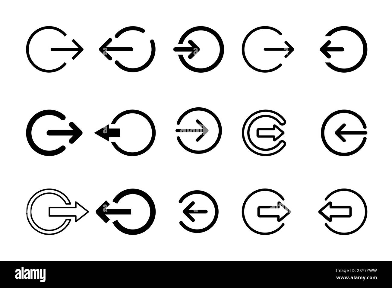 Log out icon set isolated Vector illustration Stock Vector Image & Art ...