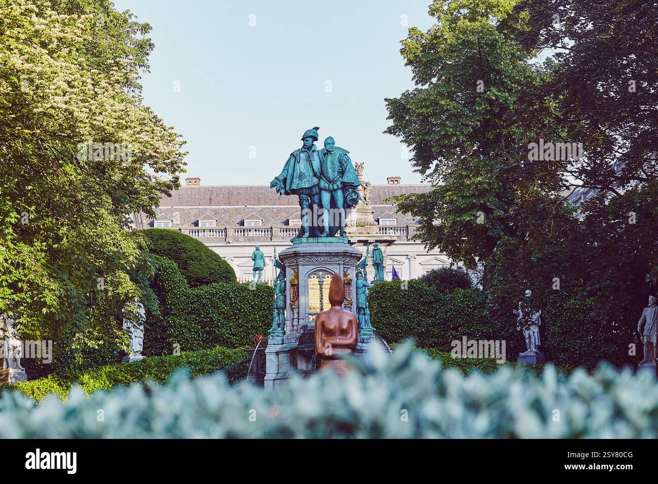 Fountain of the Counts of Egmont and Horn in the Petit Sablon's garden ...