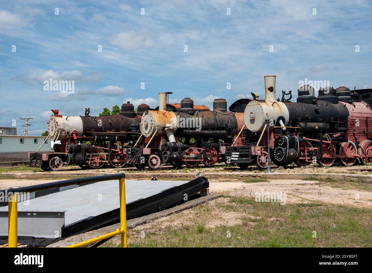 Old vintage steam engine locomotives that were used on sugar ...