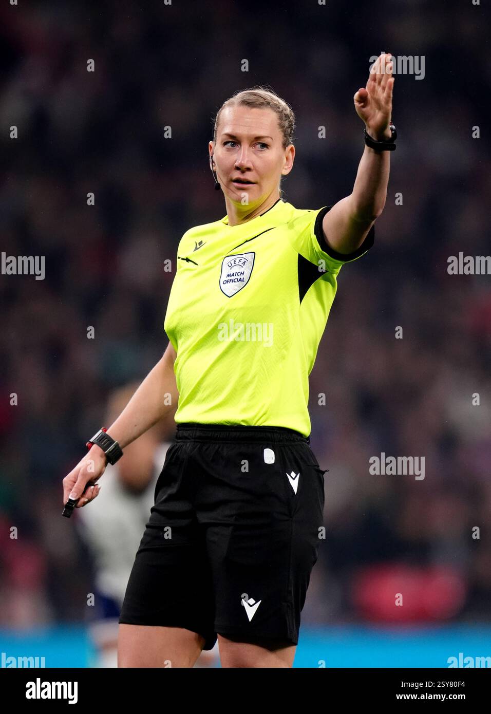 Referee Tess Olofsson during the UEFA Women's Nations League, League A ...