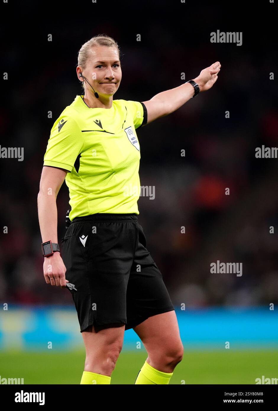 Referee Tess Olofsson during the UEFA Women's Nations League, League A ...