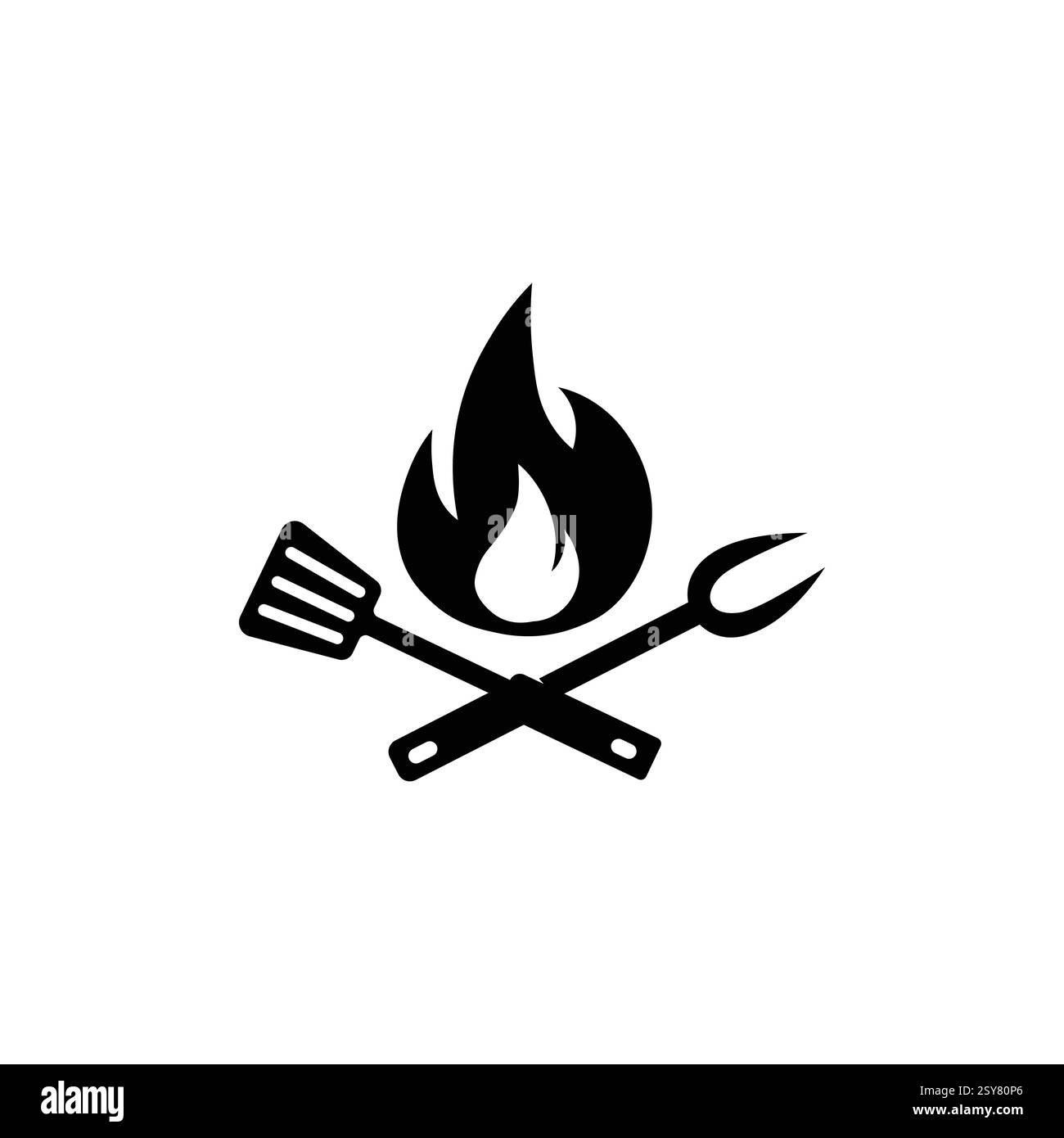 BBQ Grill Logo Design Vector illustration. Logo for steak house, meat ...