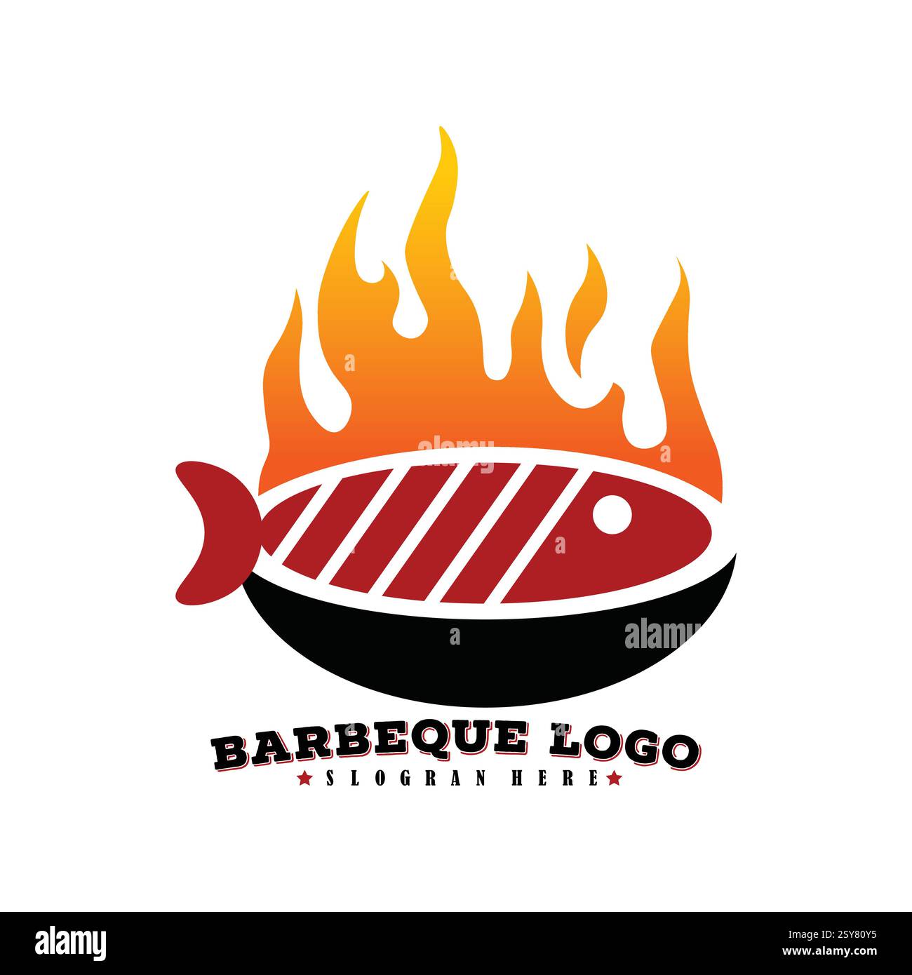 Classic BBQ Grill Logo: Ideal for Steakhouses, Meat Restaurants, and ...