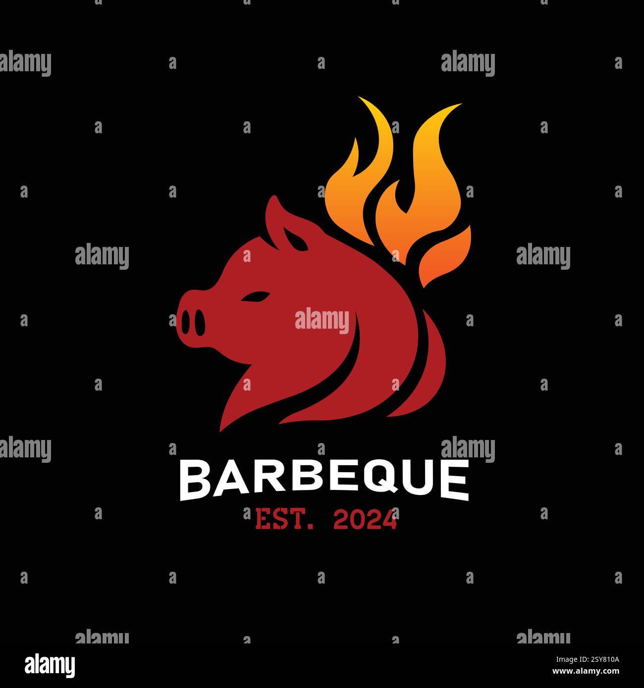 Classic BBQ Grill Logo: Ideal for Steakhouses, Meat Restaurants, and ...