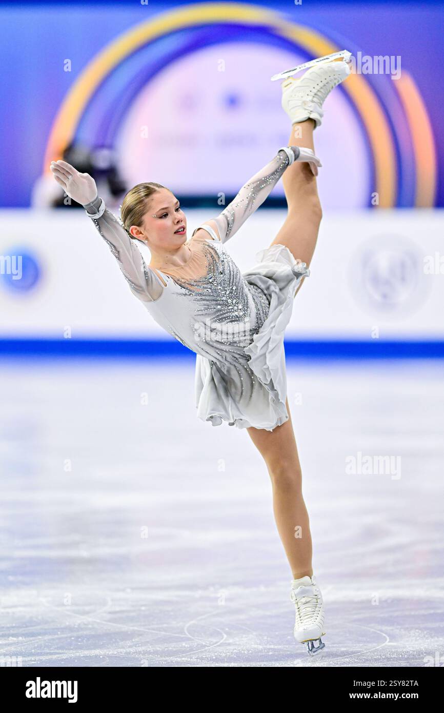 Alexandra ODMAN (SWE), during Junior Women Short Program, at the ISU ...