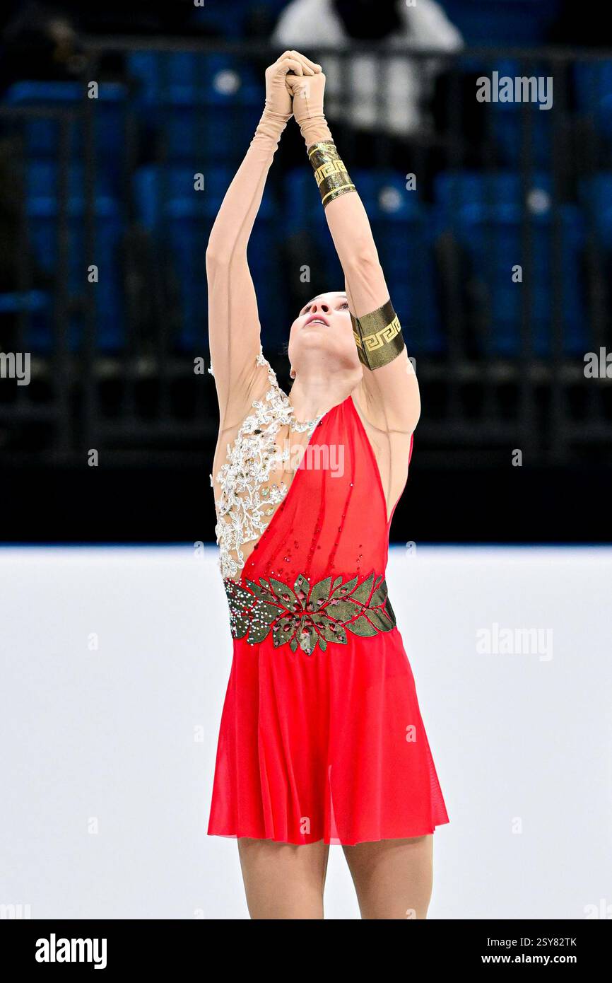 Stefania YAKOVLEVA (CYP), during Junior Women Short Program, at the ISU ...